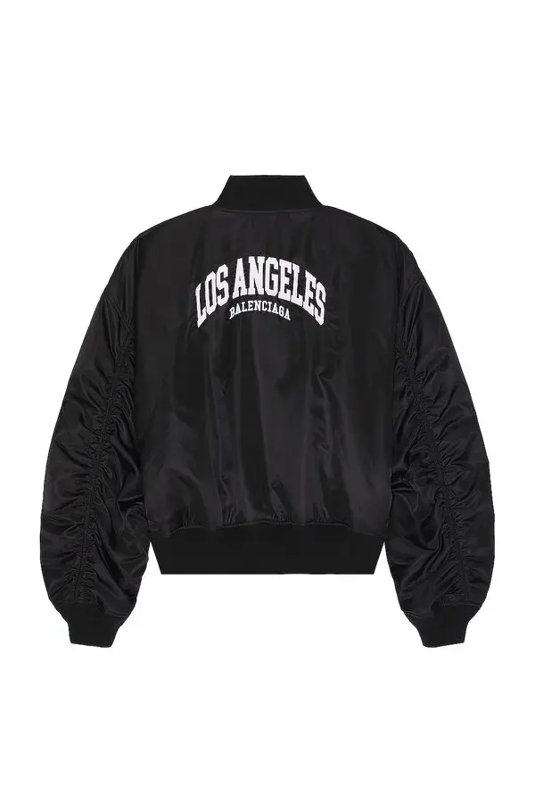 Balenciaga Los Angeles Varsity Jacket - Black | Editorialist