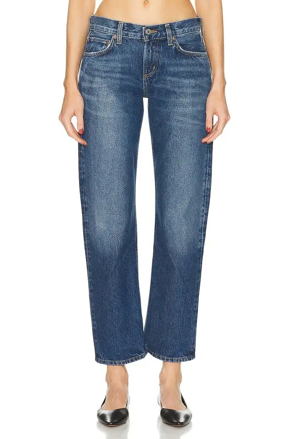 AGOLDE Amber Low Rise Straight Jeans - Milestone