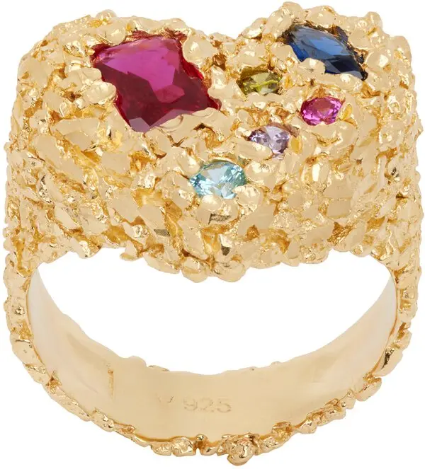 VENEDA CARTER MULTI STONE RING / GOLD