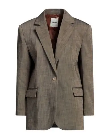 Sandro Military Blazer In Viscose, Polyester And Elastane