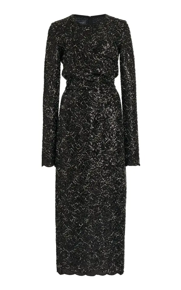 Giambattista Valli Sequin-bouclé Tweed Midi Dress