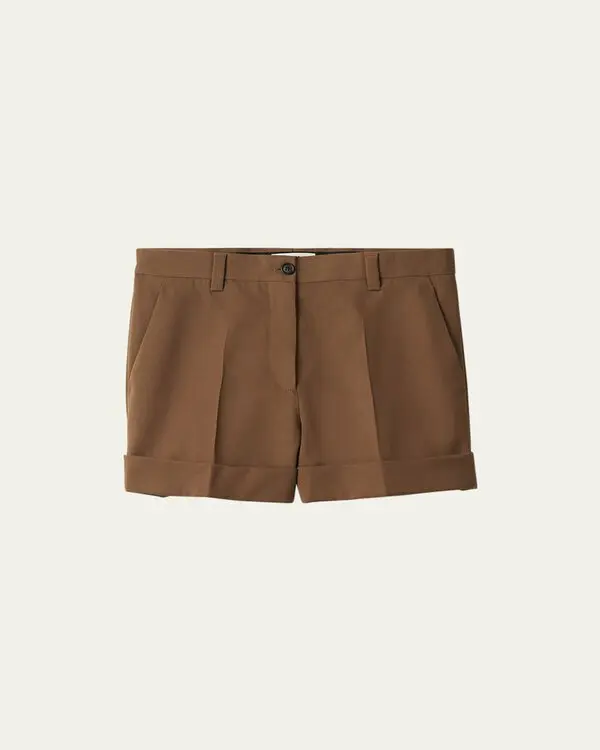 Miu Miu Logo Gabardine Bermuda Shorts