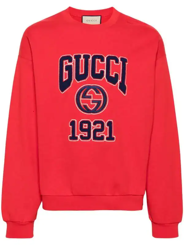 Gucci Interlocking-G Cotton Sweatshirt Red Editorialist