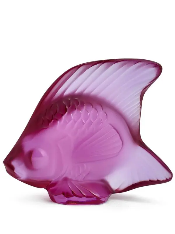 Lalique Seal Fish Crystal Sculpture - Pink | Editorialist