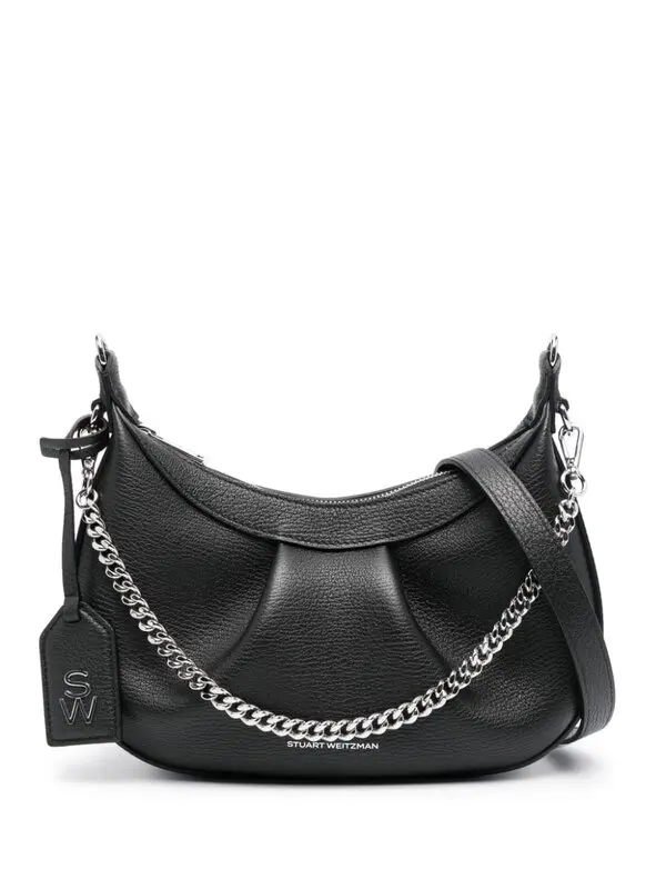 STUART WEITZMAN Stellar Crescent Shoulder Bag - Black