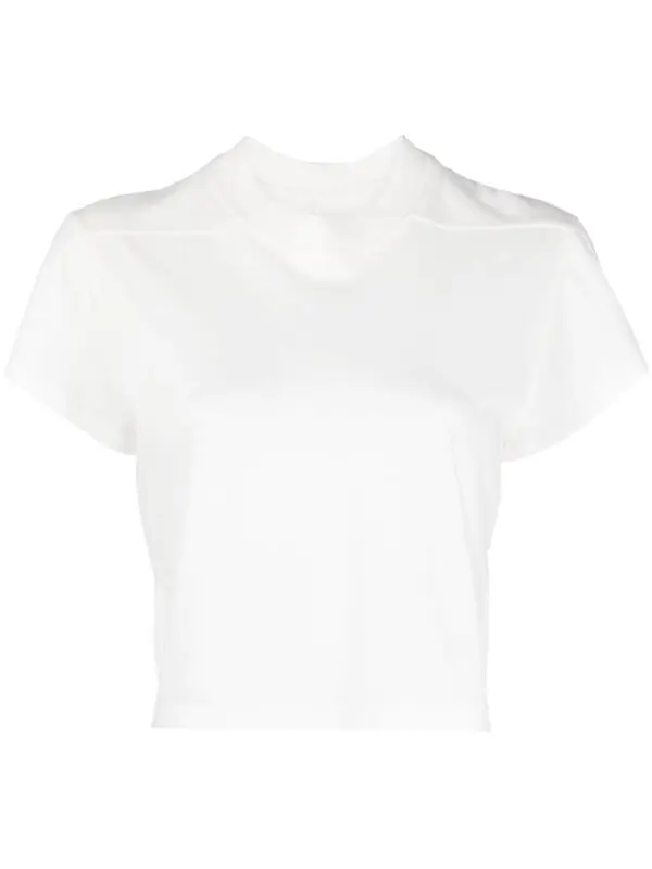 Rick Owens Level Cotton Cropped T-shirt - White