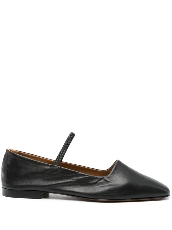 ATP ATELIER Petina Leather Ballerinas - Black