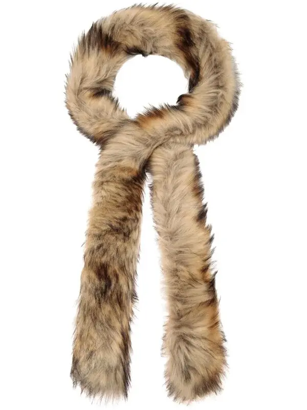 Bally Faux Fur Long Scarf