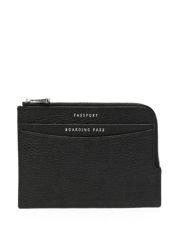 ASPINAL OF LONDON Logo-print Leather Travel Wallet