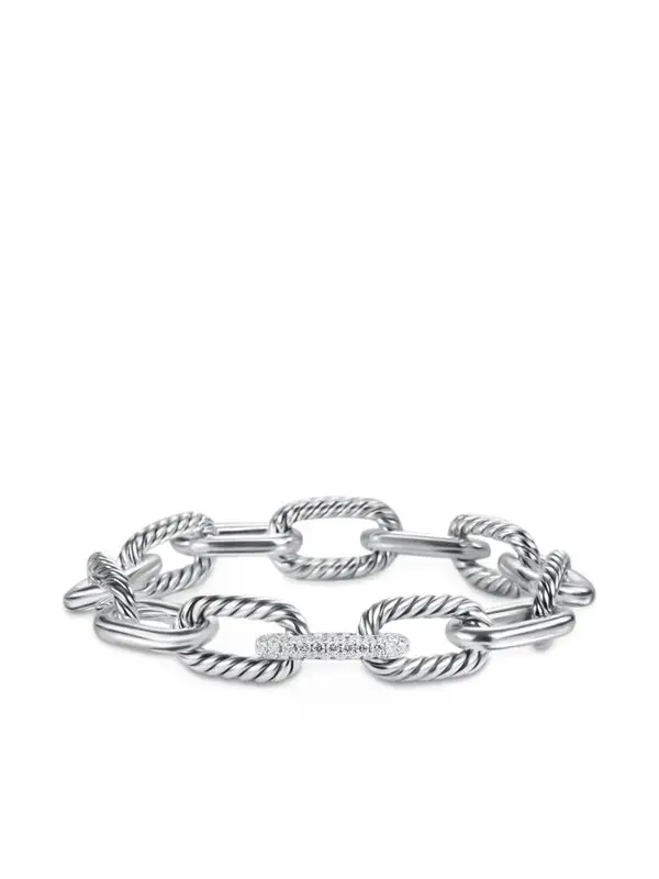 David Yurman Sterling Diamond Bracelet - Silver