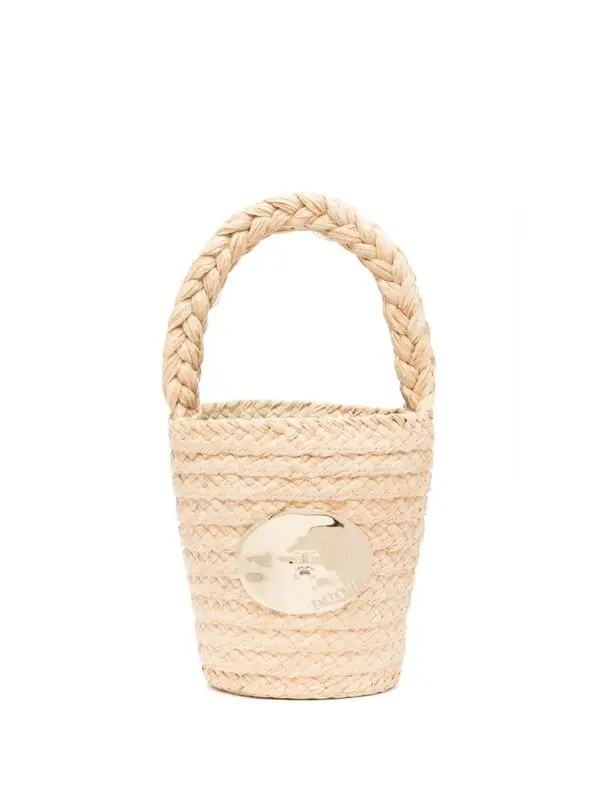 Patou Raffia Bucket Bag - Neutrals