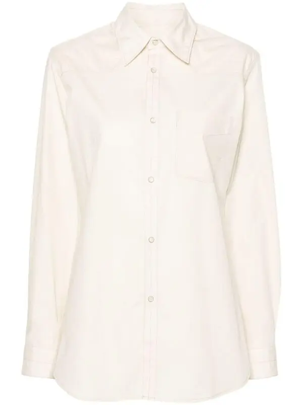 Lemaire Western Cotton Shirt In Neutrals - 35% Off | Editorialist