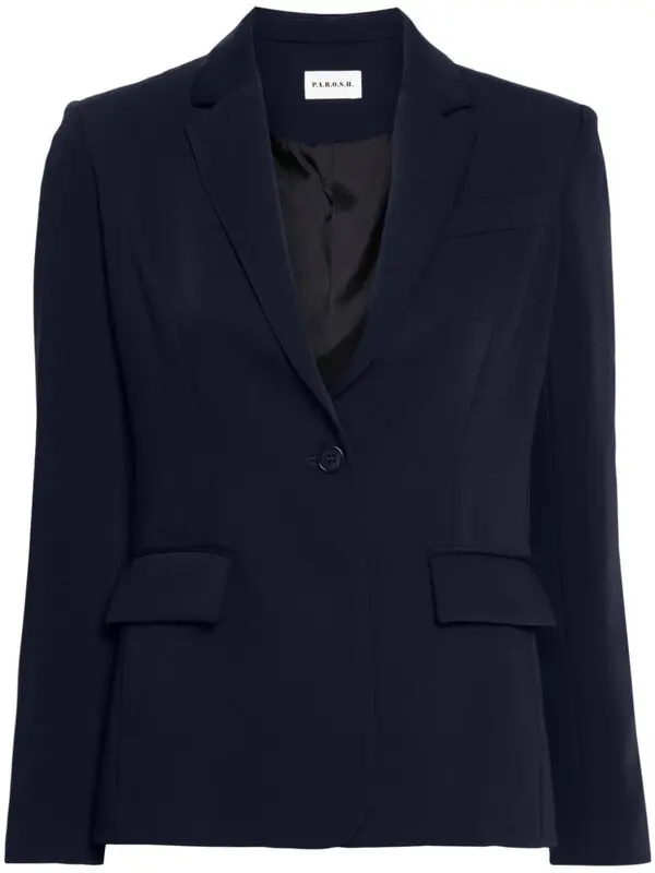 ジャケット P.A.R.O.S.H. Single-breasted blazer Blue P.A.R.O.S.H Single-Breasted Blazer - Blue | Editorialist