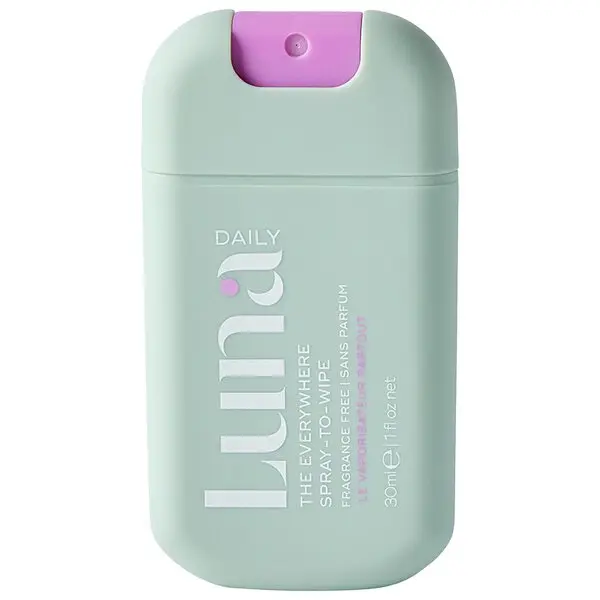 LUNA DAILY The Mini Everywhere Spray-to-wipe With Prebiotics + Vitamins C & E, For Sensitive Skin