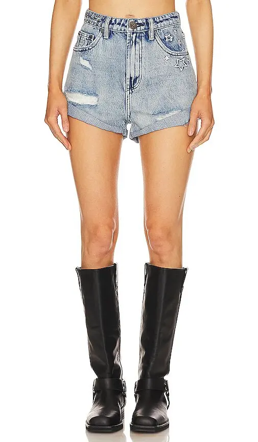 ONETEASPOON Icon Bandits Denim Shorts