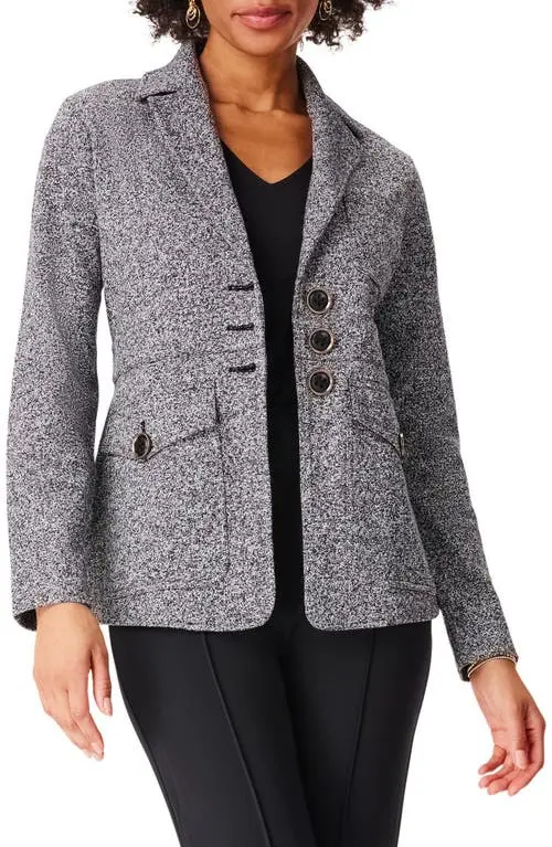 NIC+ZOE Editor Knit Blazer - Black Mix