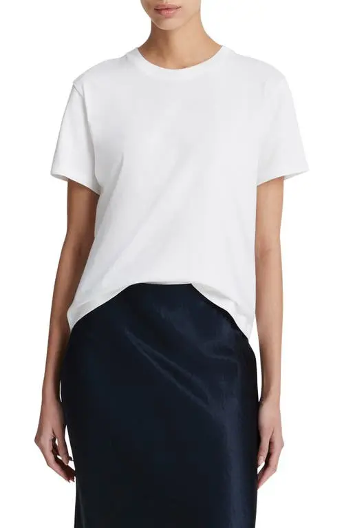 Vince Pima Cotton Crewneck T-shirt - Optic White