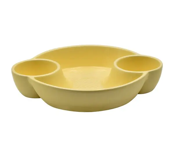 TEMP-TATIONS Woodland 12' Divided Platter With Dip Bowls