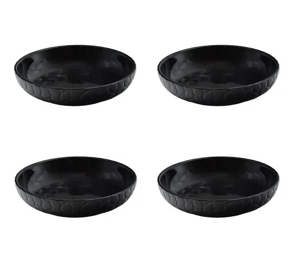 TEMP-TATIONS Carved Willow Set Of Shallow Pasta Bowls