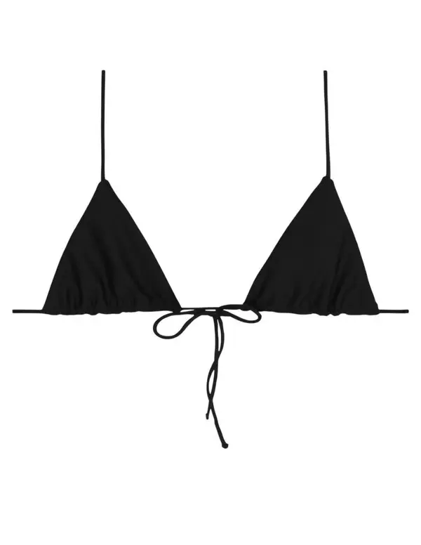 Buy Mikoh Oska Thin String Triangle Bikini Top In Noir - Black At 34% ...