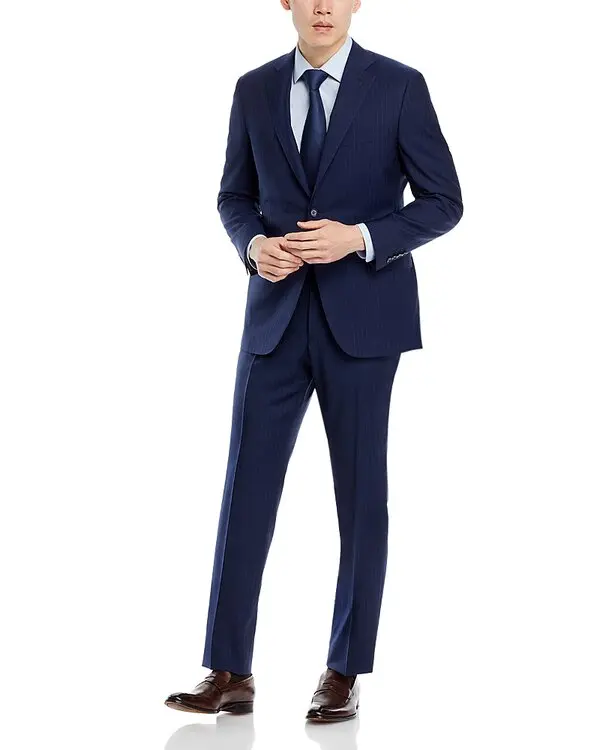 Canali Siena Tonal Pinstripe Classic Fit Suit - Navy | Editorialist