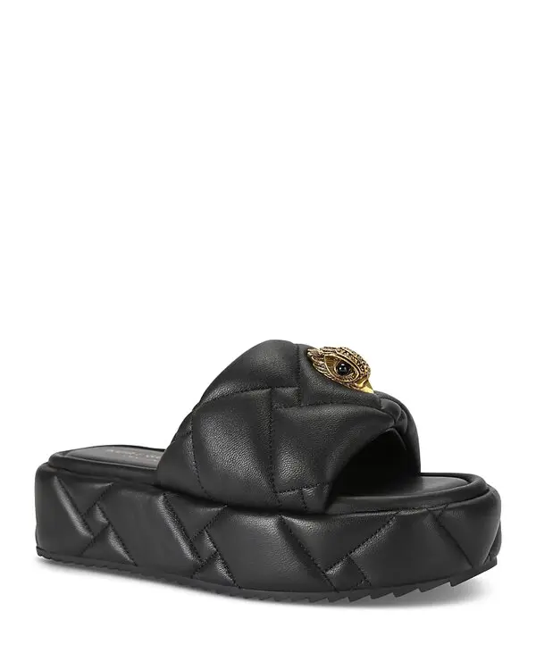 Kurt Geiger Orson Platform Slide Sandals - Black