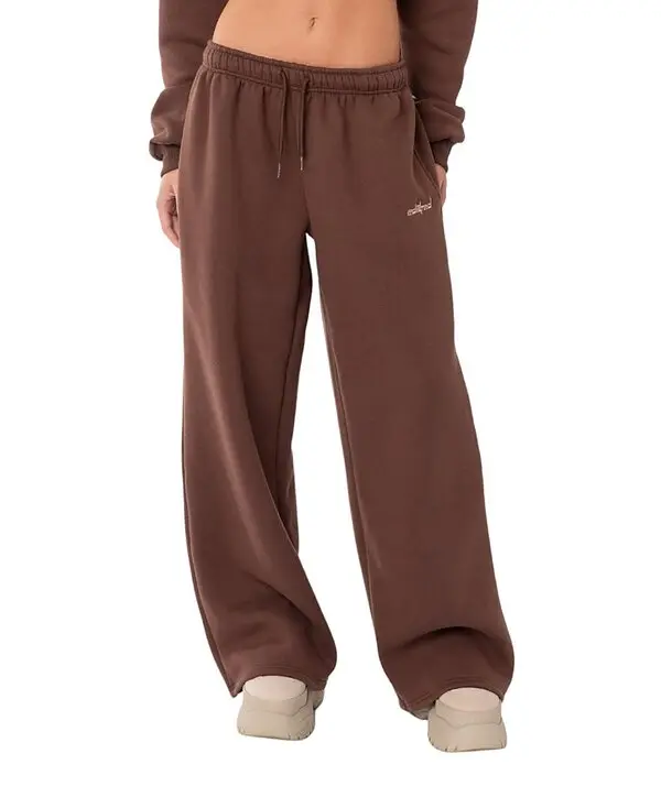EDIKTED Brenna Low Rise Wide Sweatpants