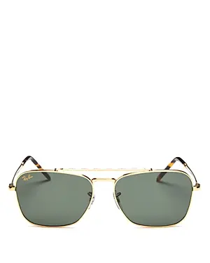 Ray-ban Square Sunglasses, 58 Mm - Gold/green | Editorialist