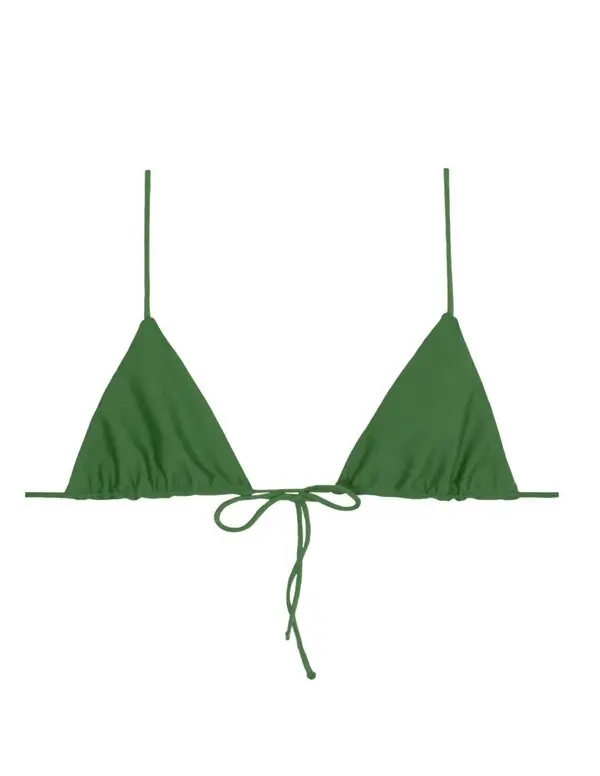 Mikoh Oska Thin String Triangle Bikini Top In Algae - Multi | Editorialist
