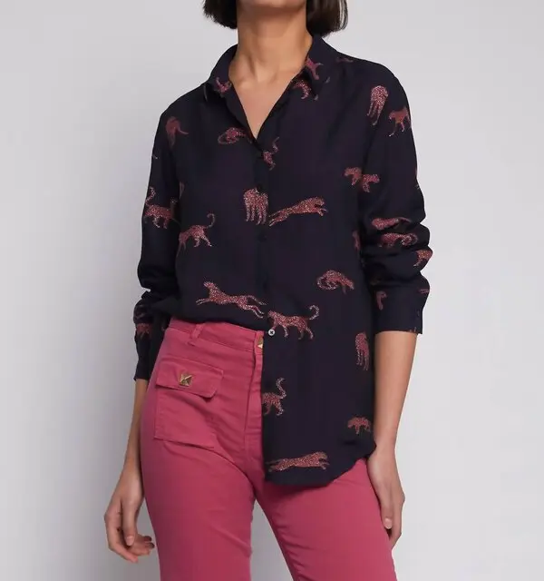 Buy VILAGALLO Gaby Shirt In Cheetah Jacquard - Multi At 36% Off ...