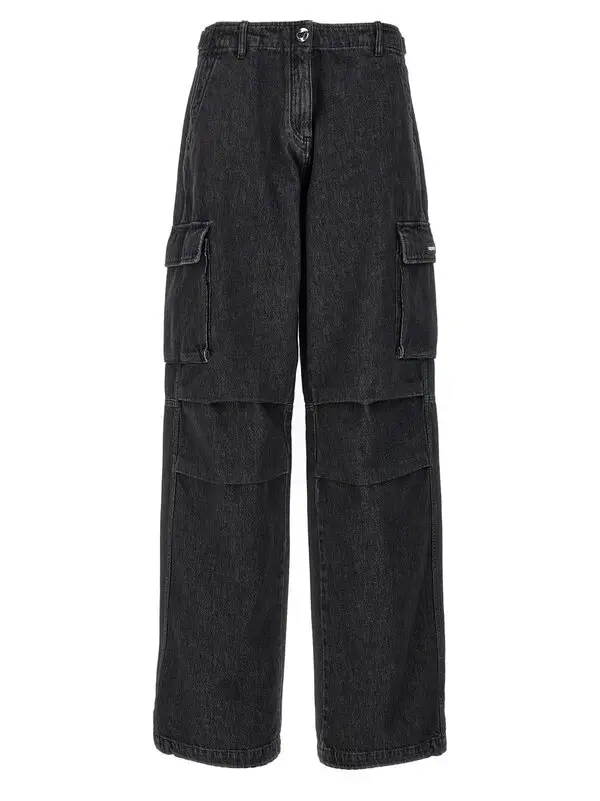 Coperni Denim Wide-leg Cargo Jeans - Black