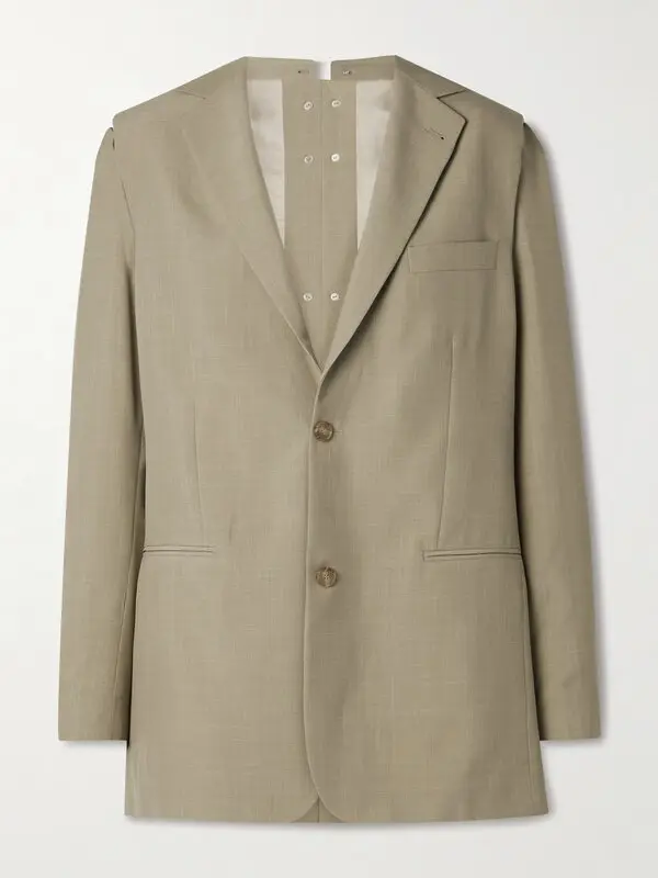 BETTTER Net Sustain Dina Convertible Wool-blend Blazer