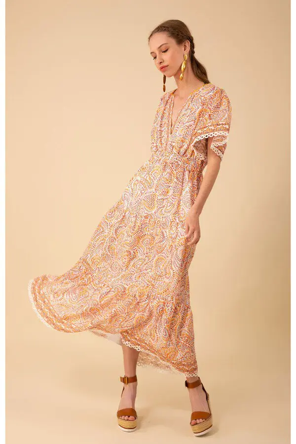 Hale Bob Kylie Linen Maxi Dress - Neutral