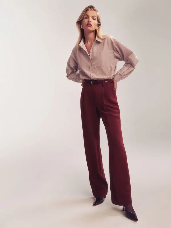 REFORMATION Petites Alex Mid Rise Pant - Chianti