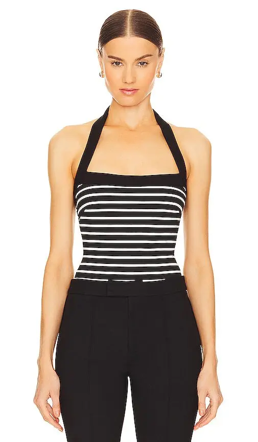 NICHOLAS Lainey Contrast Square Neck Bodysuit