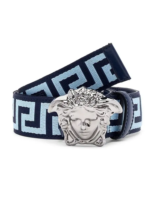 Versace Medusa Greca Belt - Blue Multi | Editorialist