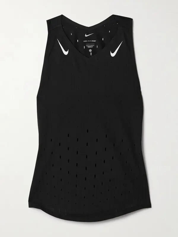 Nike Aeroswift Perforated Dri-fit Adv Tank - Black | Editorialist