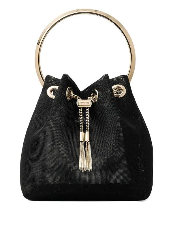 JIMMY CHOO Bon Bon Mini Bucket Bag - Black