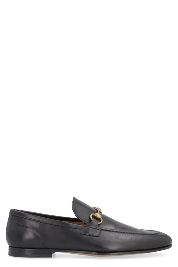 Gucci Jordaan Leather Loafers With Horsebit - Black
