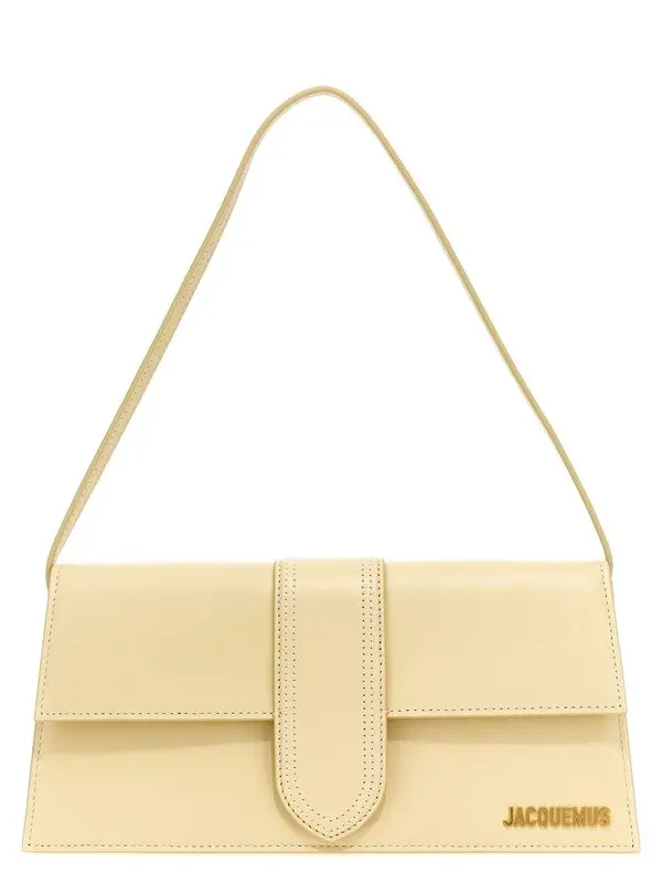 Jacquemus Le Bambino Long Leather Shoulder Bag - White