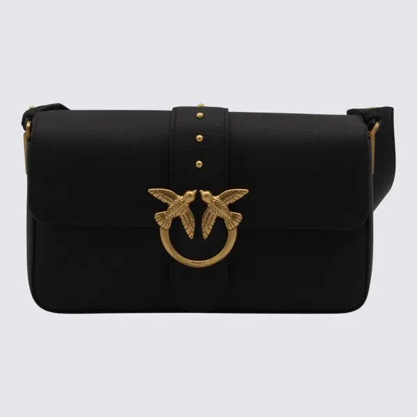 Pinko Leather Medium Love Bag Slouchy - Black
