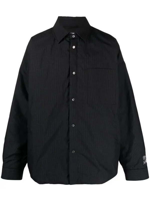 AMBUSH Gingham Check Shirt Jacket - Black