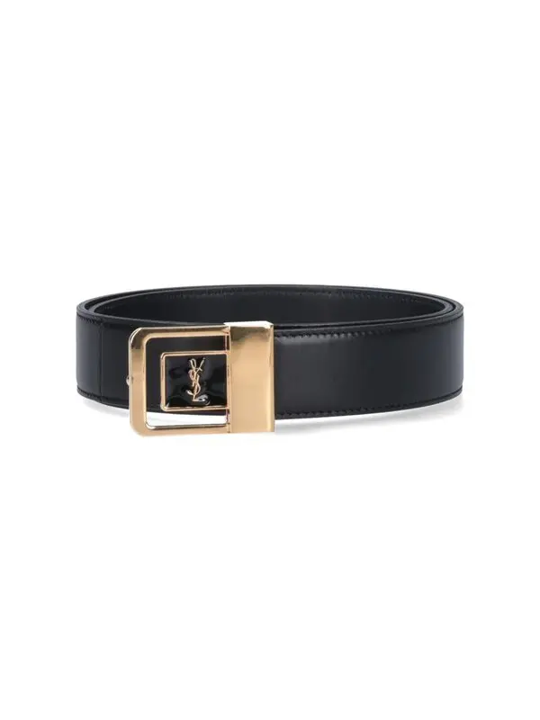 Saint Laurent Leather Belt - Black