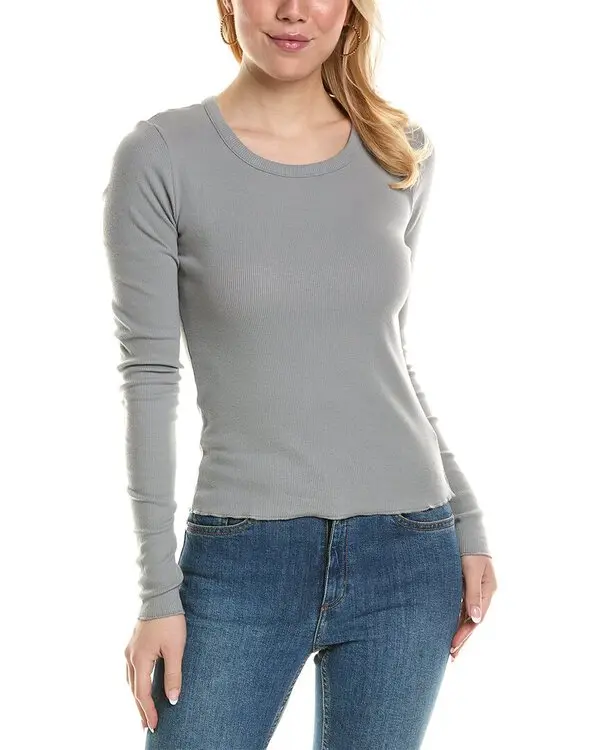 Buy Chaser Vintage Rib Moonlight Top Grey At 55 Off Editorialist
