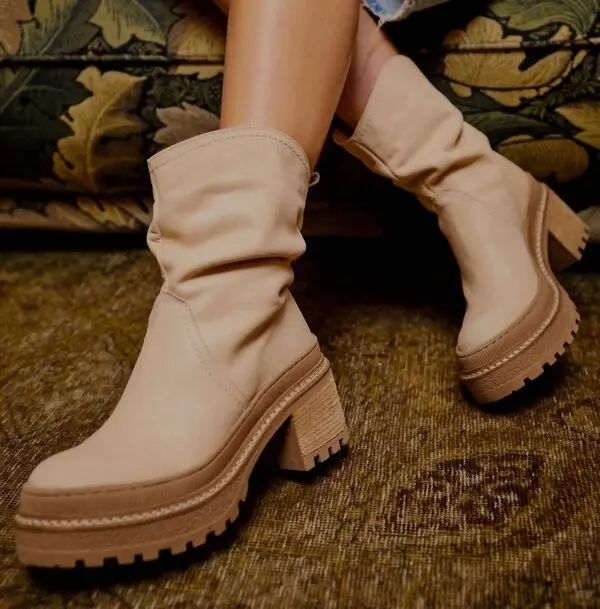 Buy Free People Mel Slouch Boot In Bone Leather - Multi At 34% Off ...