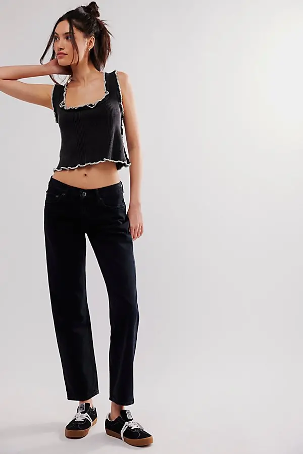 AGOLDE Amber Straight Leg Jeans - Crushed