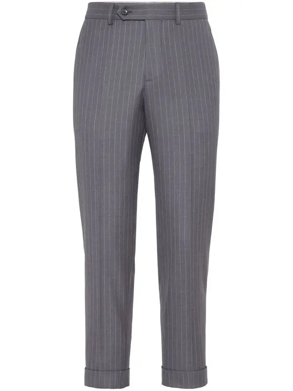 Brunello Cucinelli Tapered-leg Wool Trousers