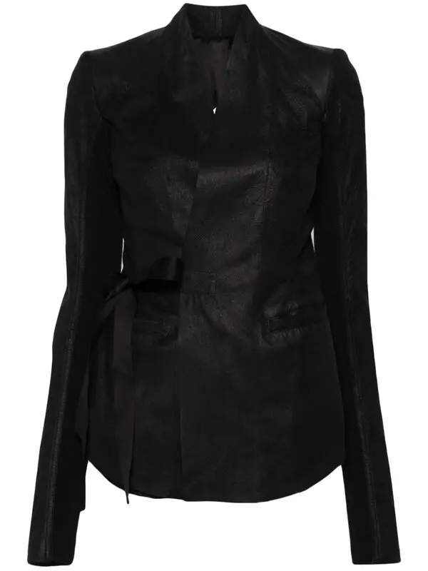 Rick Owens Cracked-effect Leather Jacket