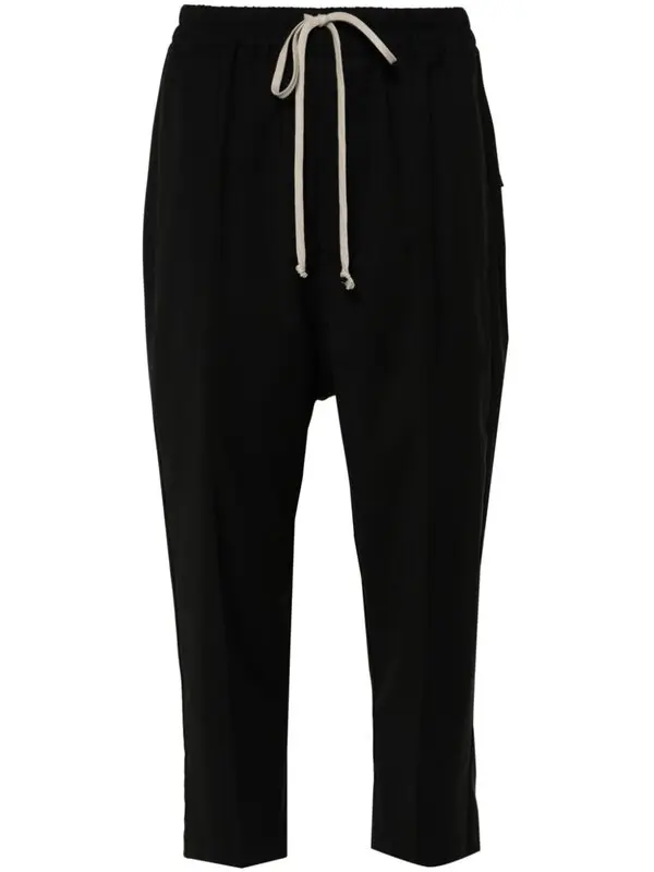 Rick Owens Cropped-leg Trousers - Black