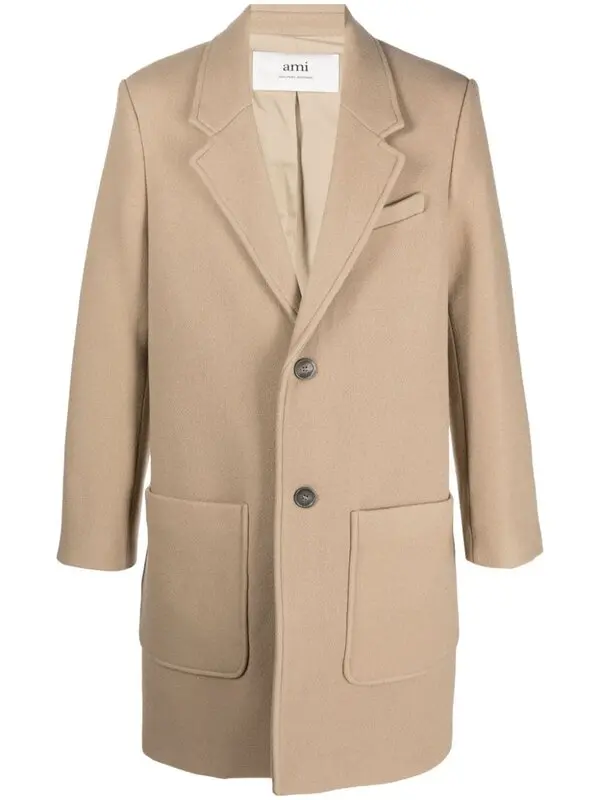 Ami Virgin Wool Single-breasted Coat